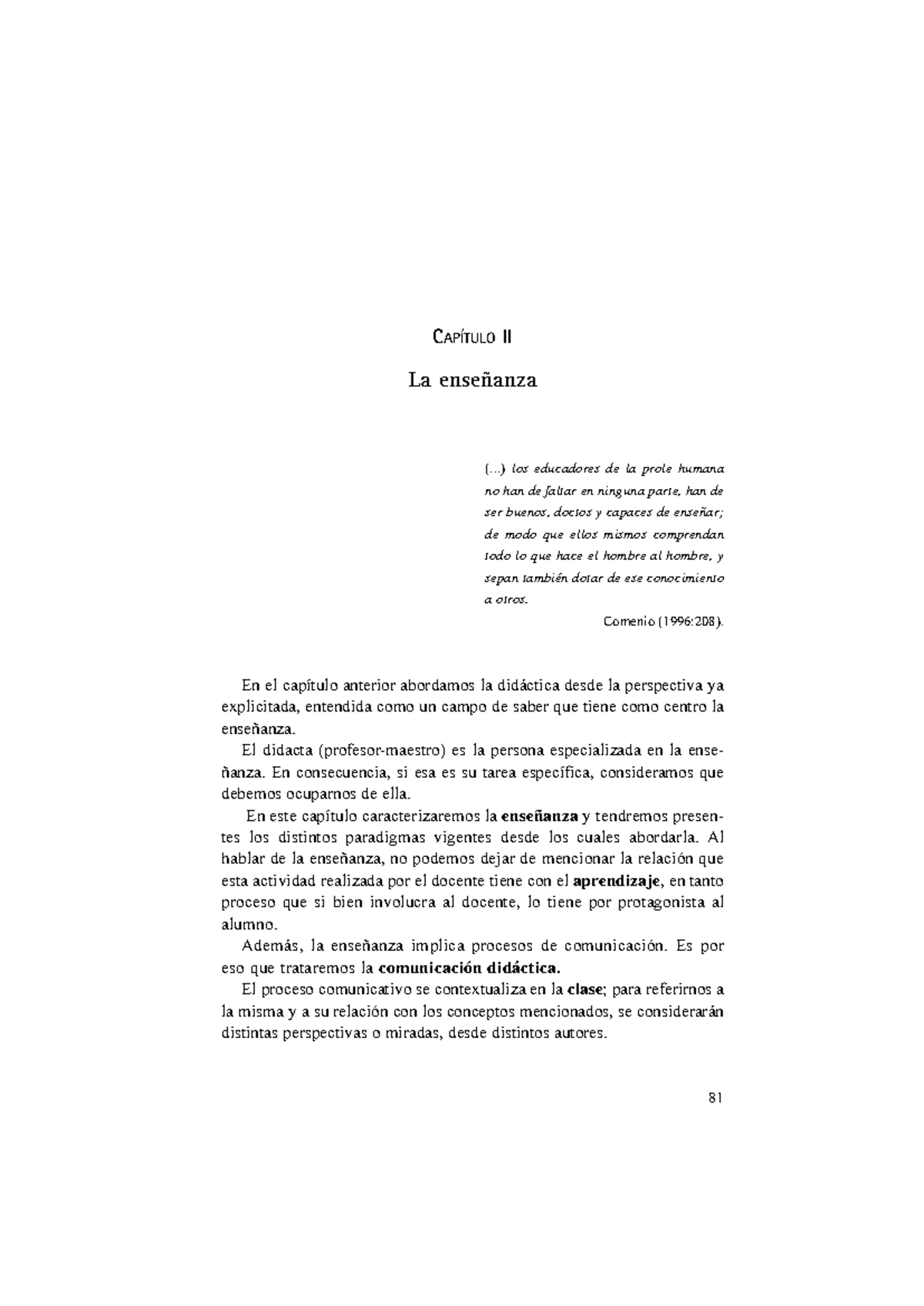 Asprelli - Cap II - La enseñanza - CAPÍTULO II La enseñanza (...) los ...