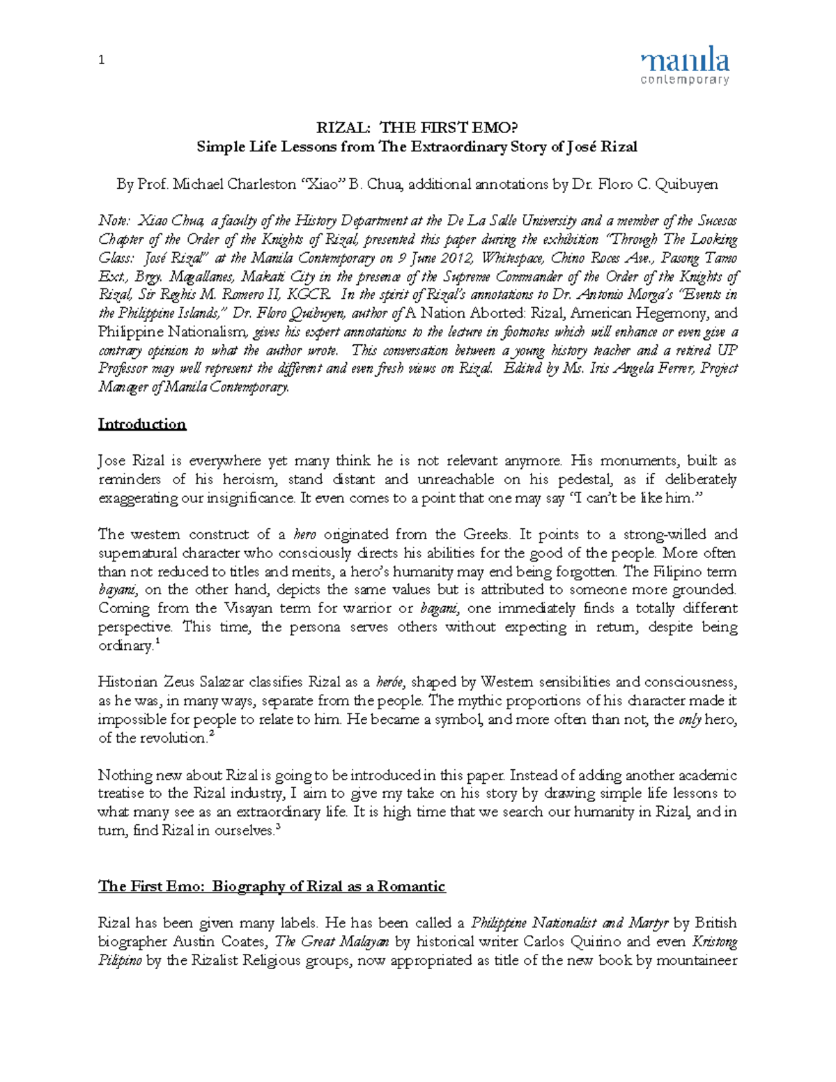 The First Emo Simple Life Lessons from t - RIZAL: THE FIRST EMO? Simple ...