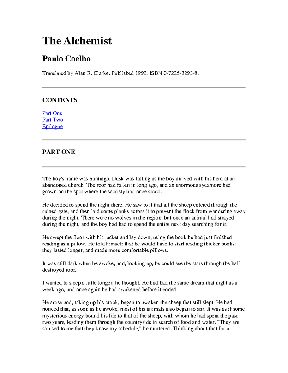 2. The Alchemist - Its a part of language and literature - The ...