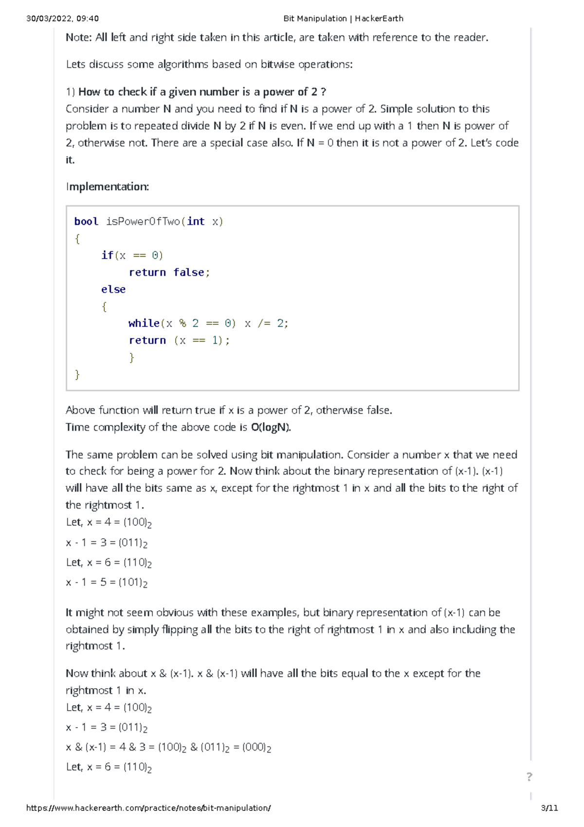 Bit Manipulation Hacker Earth - Note: All left and right side taken in ...