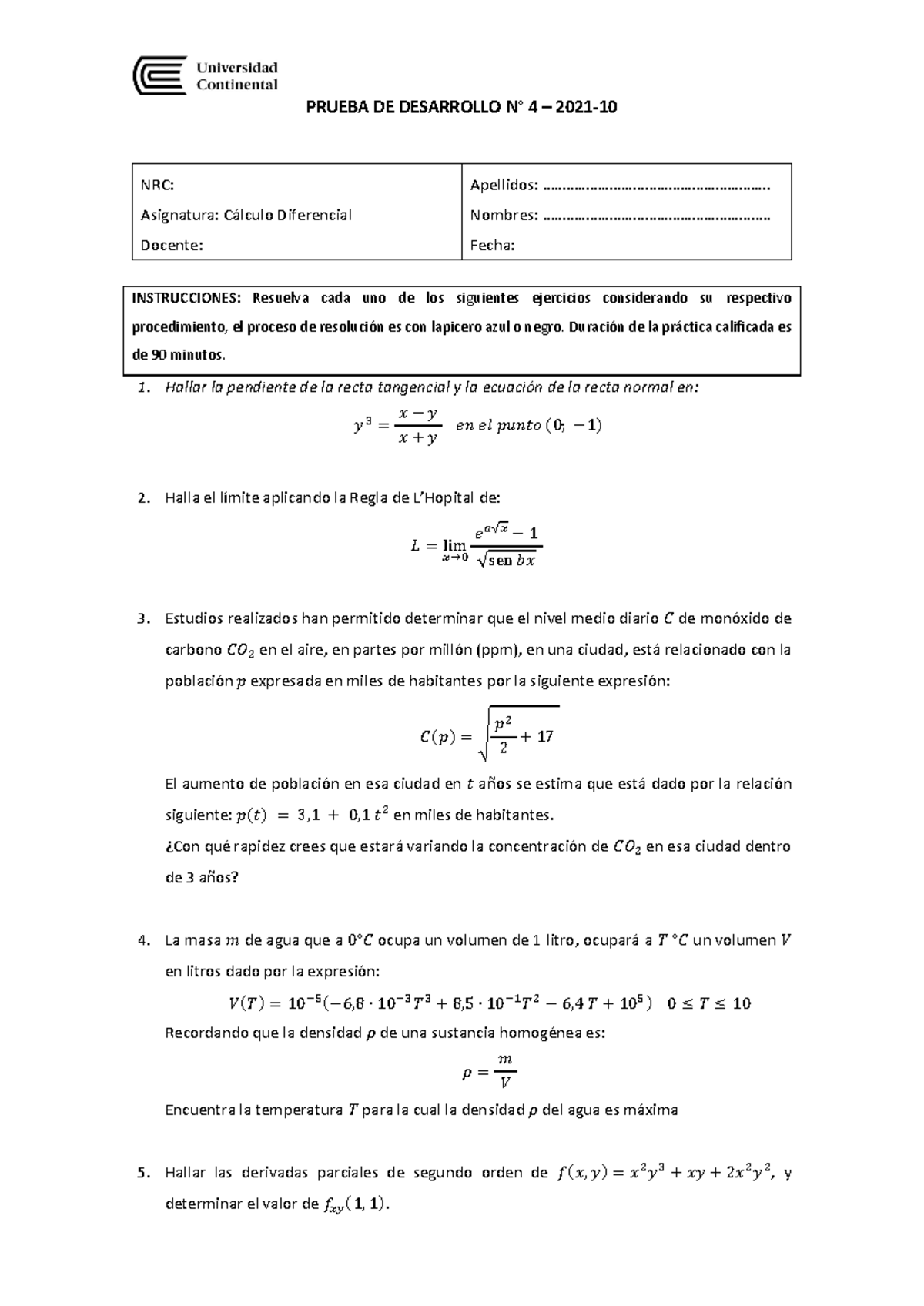 Prueba de desarrollo 4 simulacro - PRUEBA DE DESARROLLO N° 4 – 2021 ...