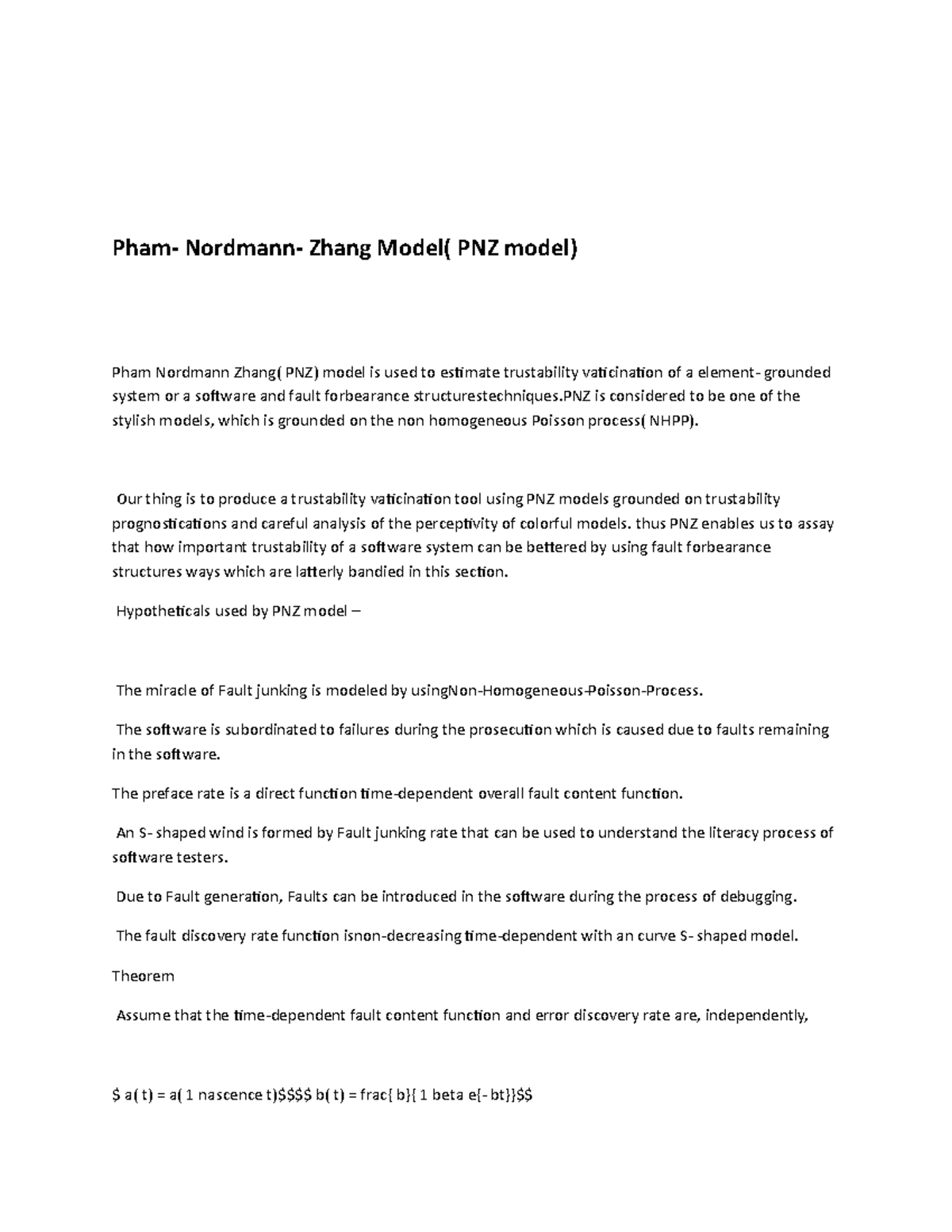 Pham- Nordmann- Zhang Model( PNZ model) - Our thing is to produce a ...