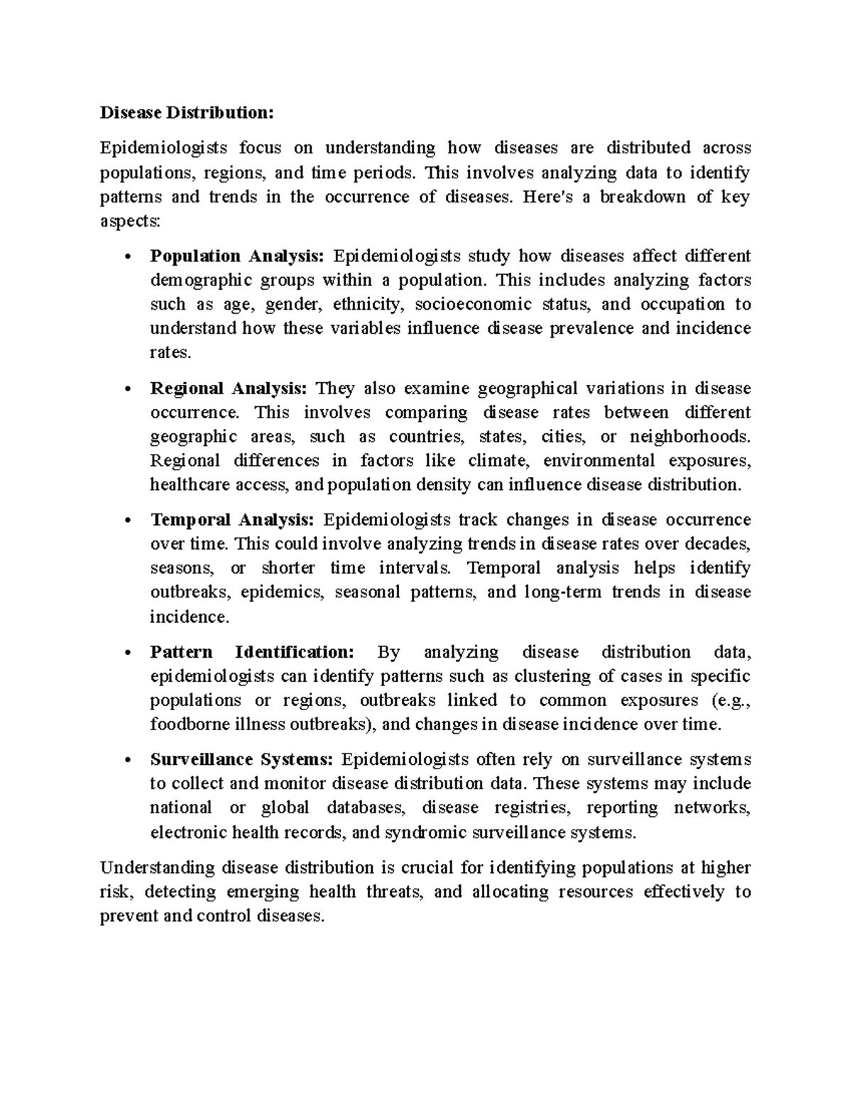 Disease Distribution - Summary Probability and Statostics - Disease ...