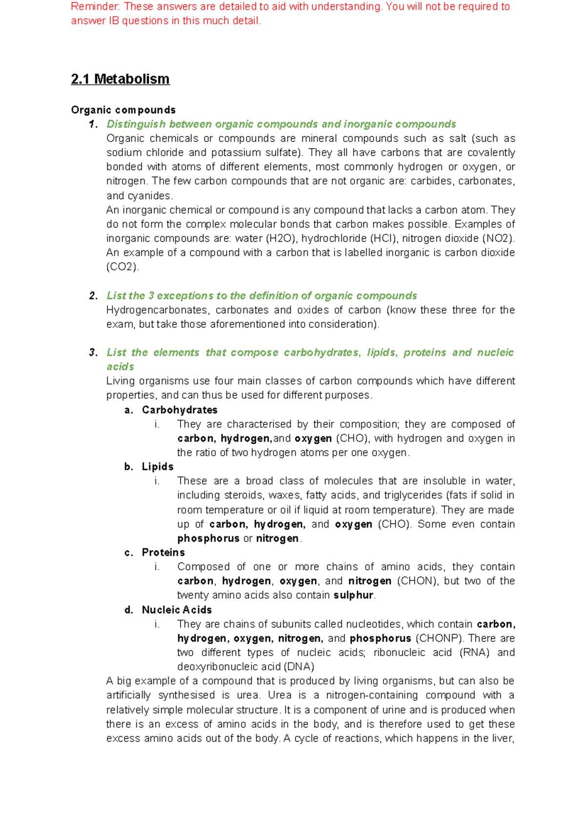 2. Molecular Biology - summary - answer IB questions in this much ...