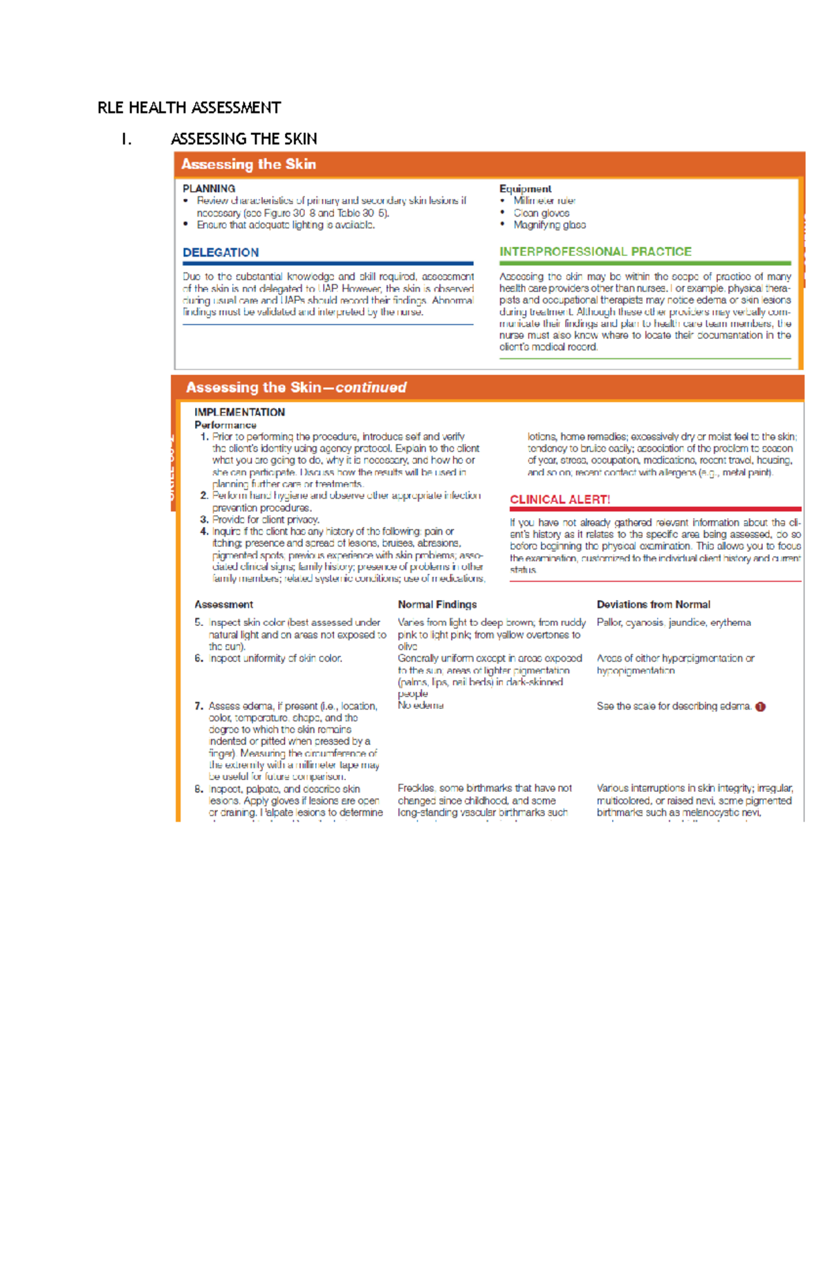 PDF document - Head to toe health assessment - RLE HEALTH ASSESSMENT I ...