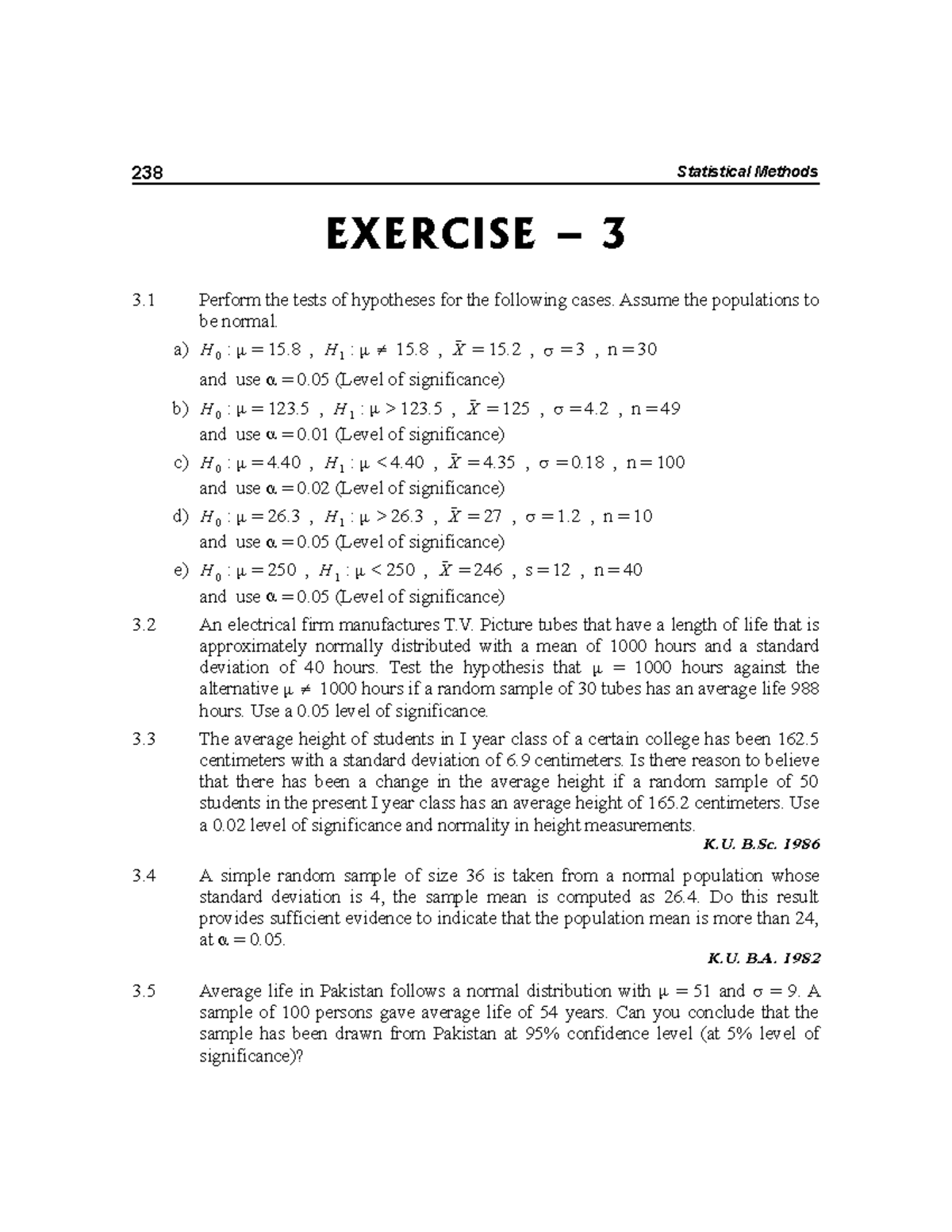 Exam 5 May 2020, questions and answers - 238 Statistical Methods ...