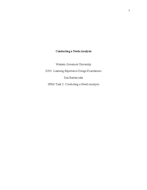 D 291 Task 1 paper revised 1 - Jodie Kristin Richards D 291-Task 1 6/21 ...