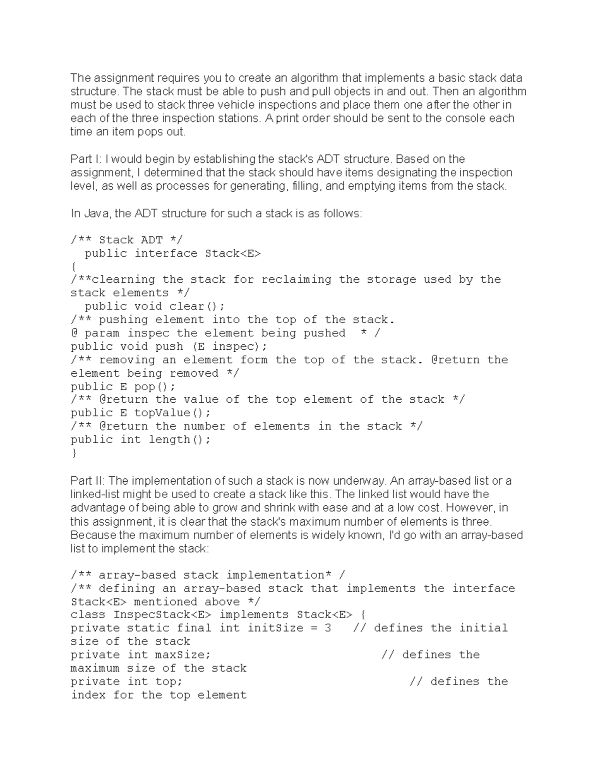 Develop an algorithm - The assignment requires you to create an algorithm that implements a ...