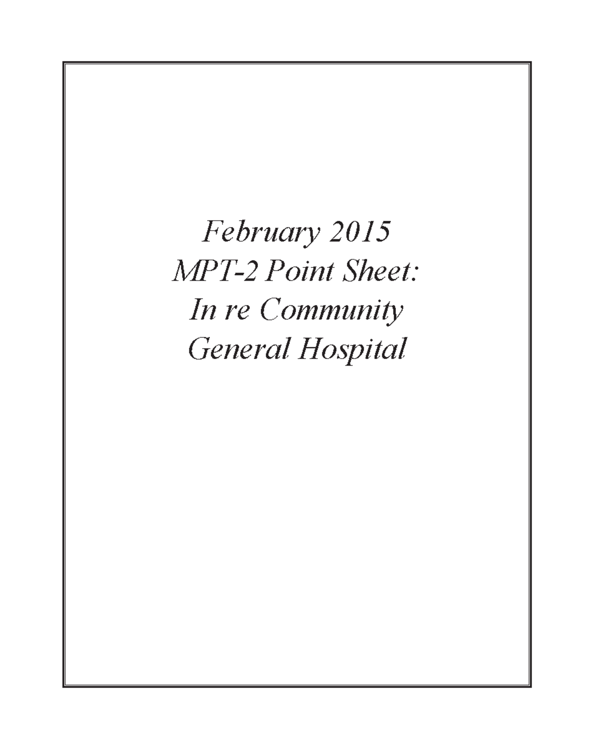 Sample Questions Meee February 2015 Mpt 2 Point Sheet In Re