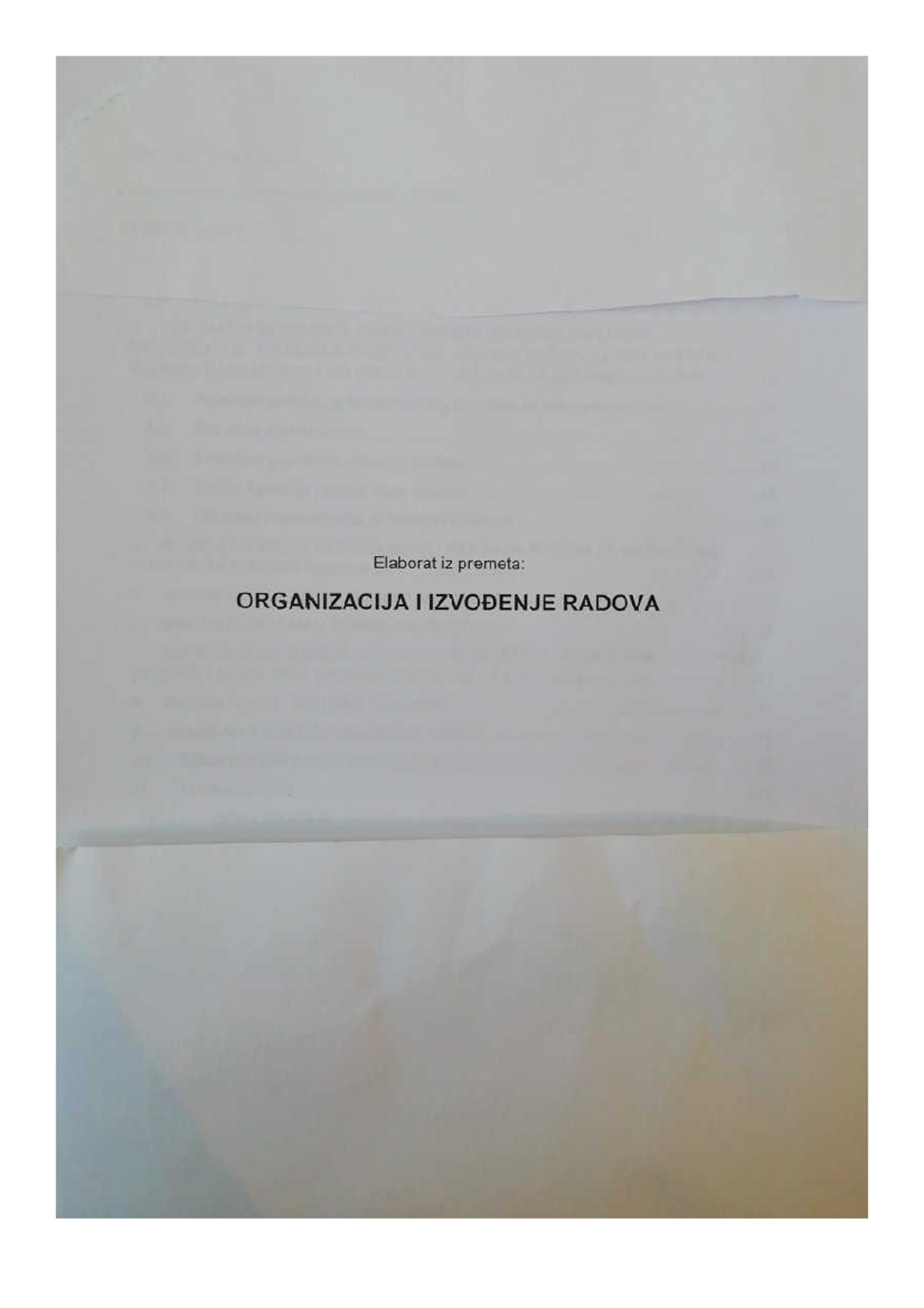 Elaborat OIR - vcjhvgjhbjk.nmklj - Elaborati iz premeta: ORGANIZACIJA I ...