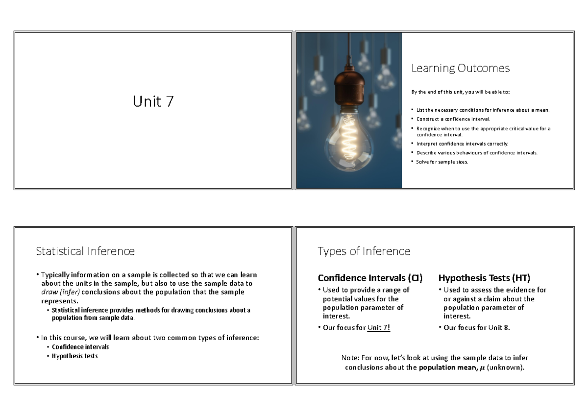 Safari - Notes - Unit 7 Learning Outcomes By the end of this unit, you ...