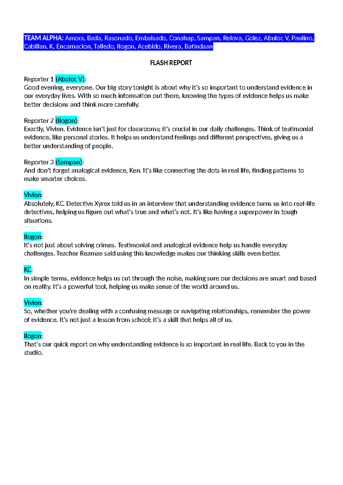 Avocado performance scripts - TEAM ALPHA: Amora, Bada, Rasonado ...