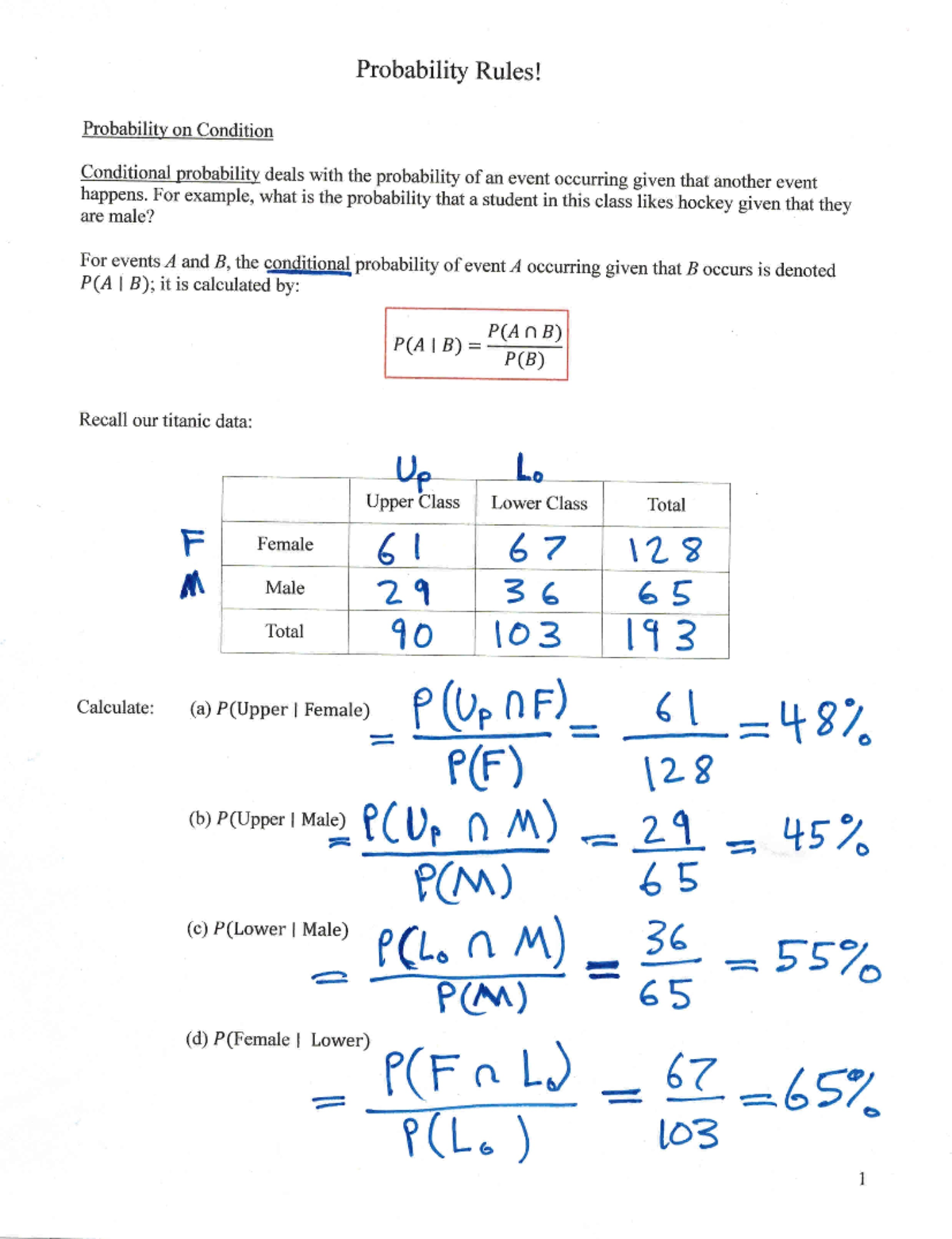 12 - Probability Rules - Filled In - Stat151 - Studocu