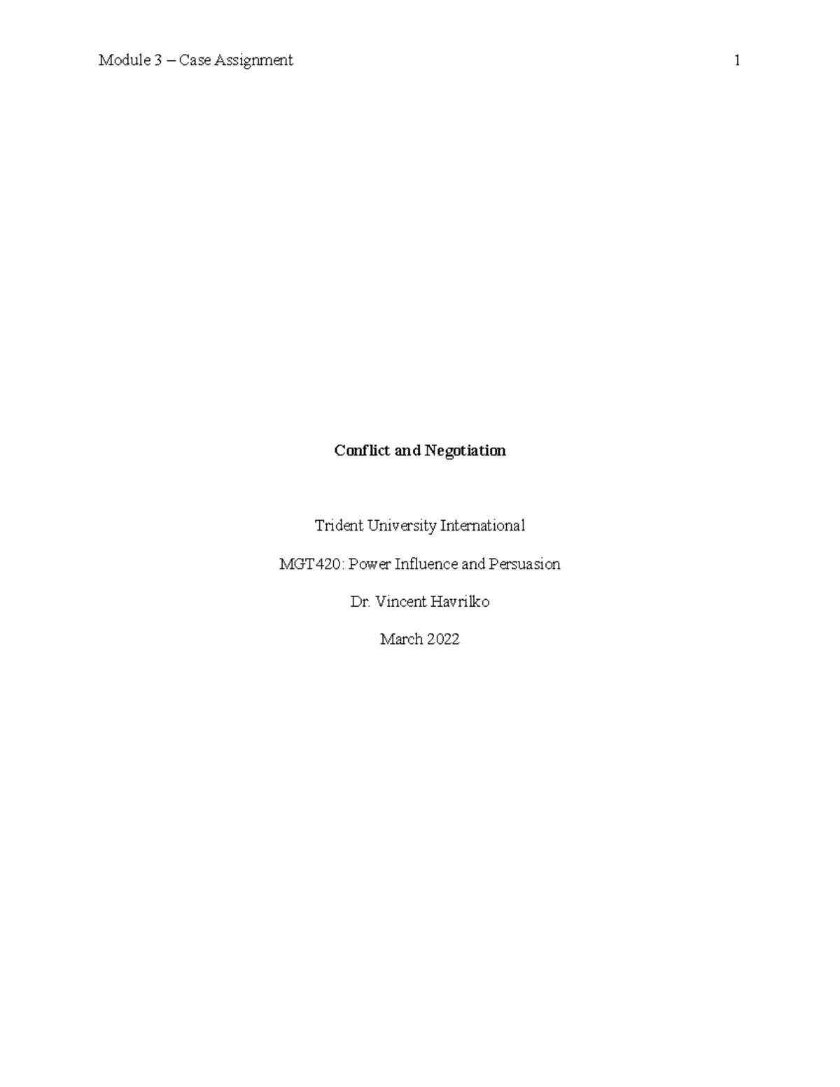 MGT420 Module 3 CA - Managerial Communication Case Assignment ...