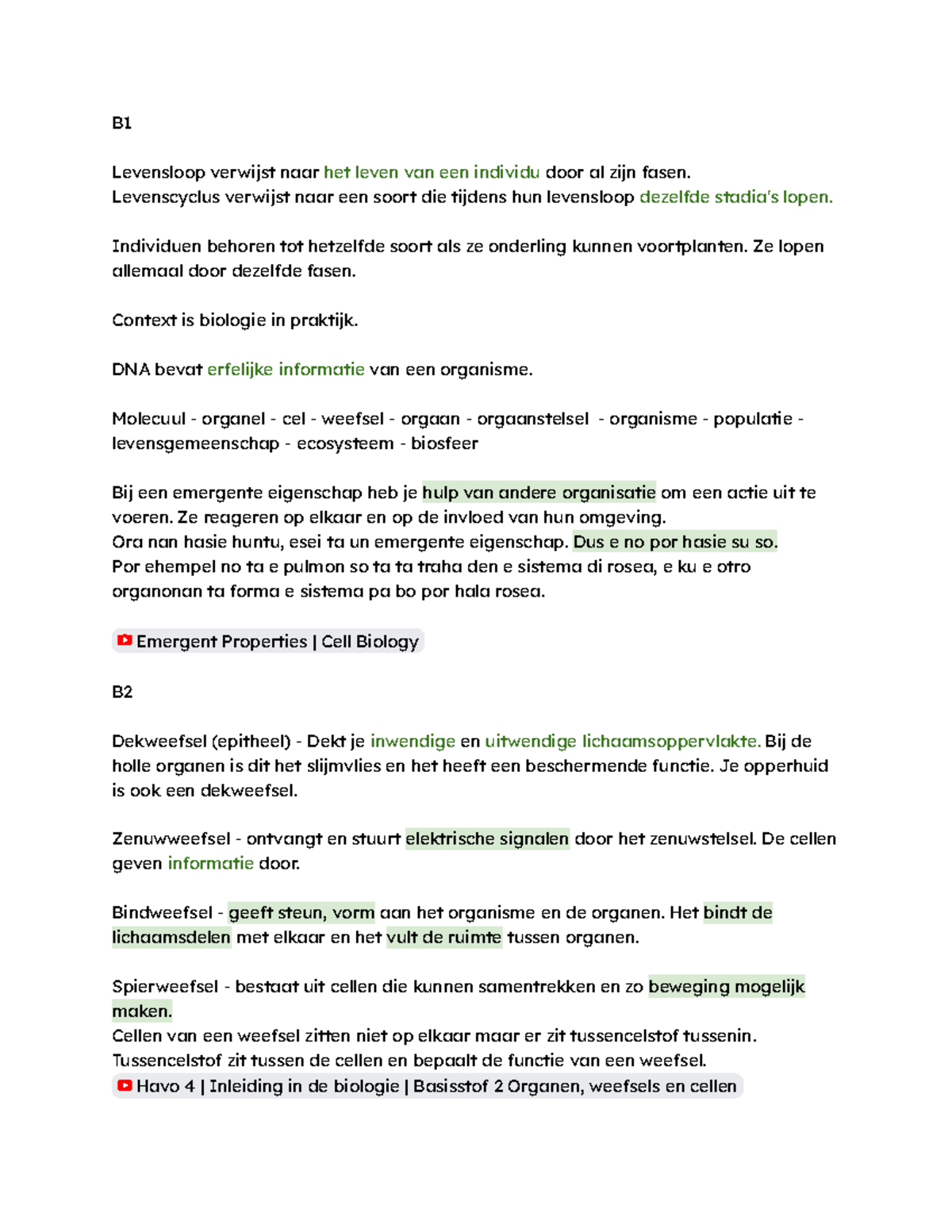 Biologie - B Levensloop verwijst naar het leven van een individu door al zijn fasen ...