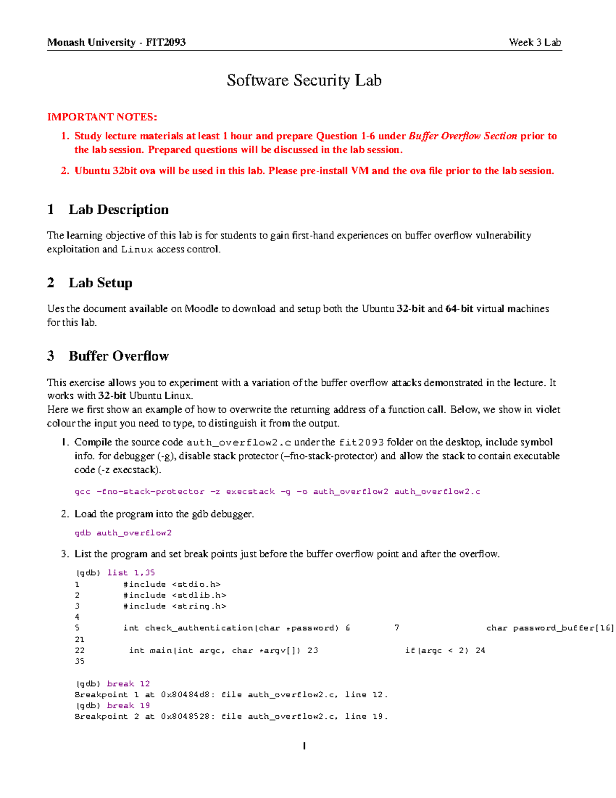 FIT2093 Week 3 Lab Sheet complete pdf 2021 - Software Security Lab ...
