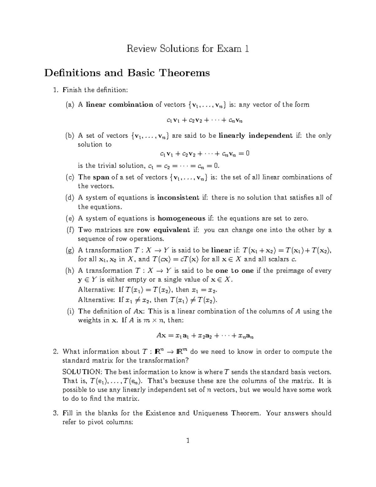 Rev1Ex1Sol - Review problems for Final - Review Solutions for Exam 1 ...