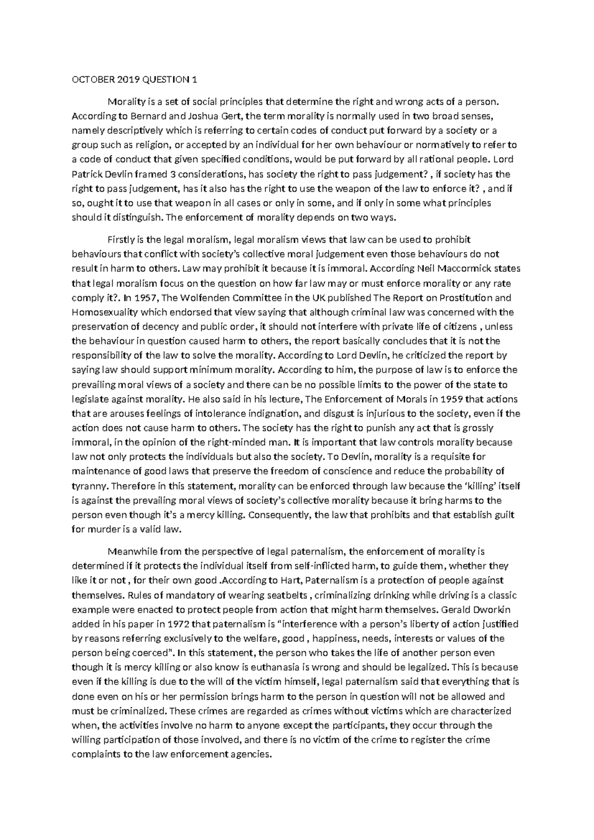 Redemption ARC 034 - TUTO QS FOR LAW 034 - OCTOBER 2019 QUESTION 1 ...