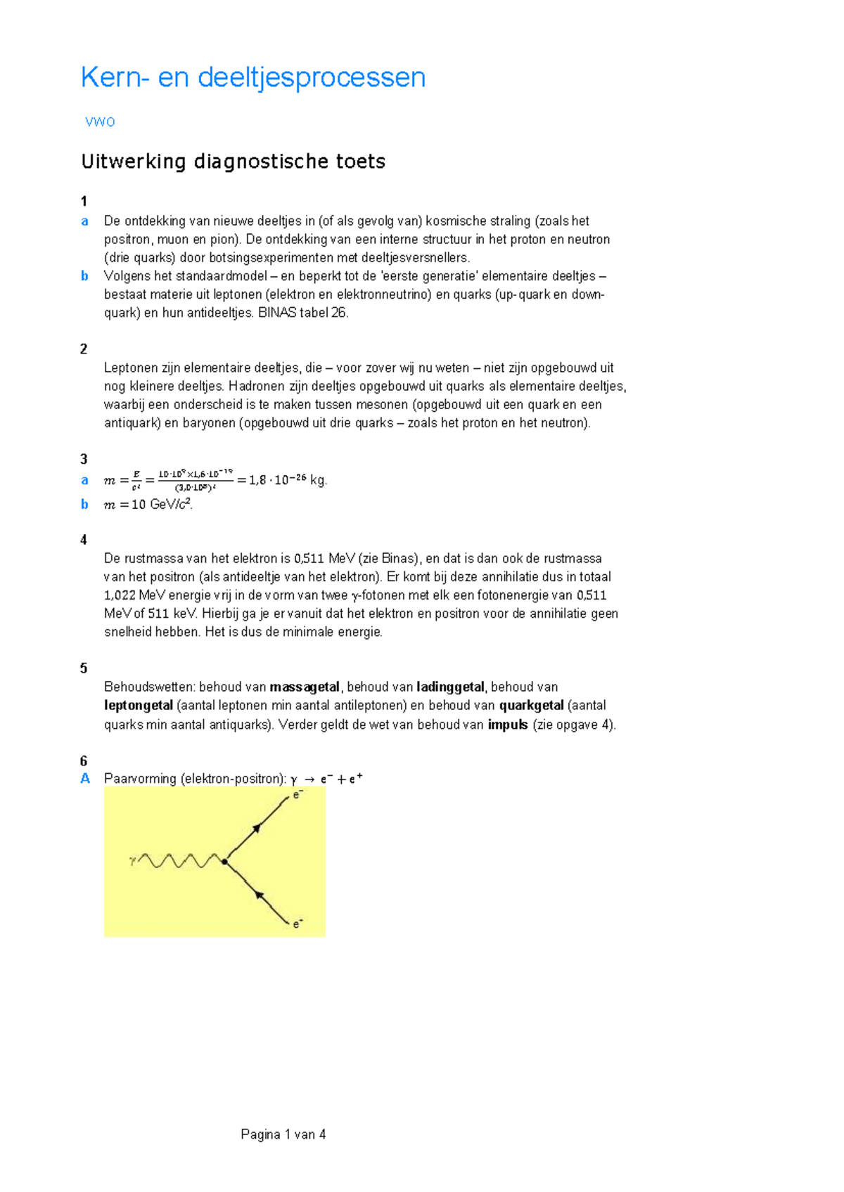 Deeltjes en interactie diagnostische toets uitw - Uitwerking ...