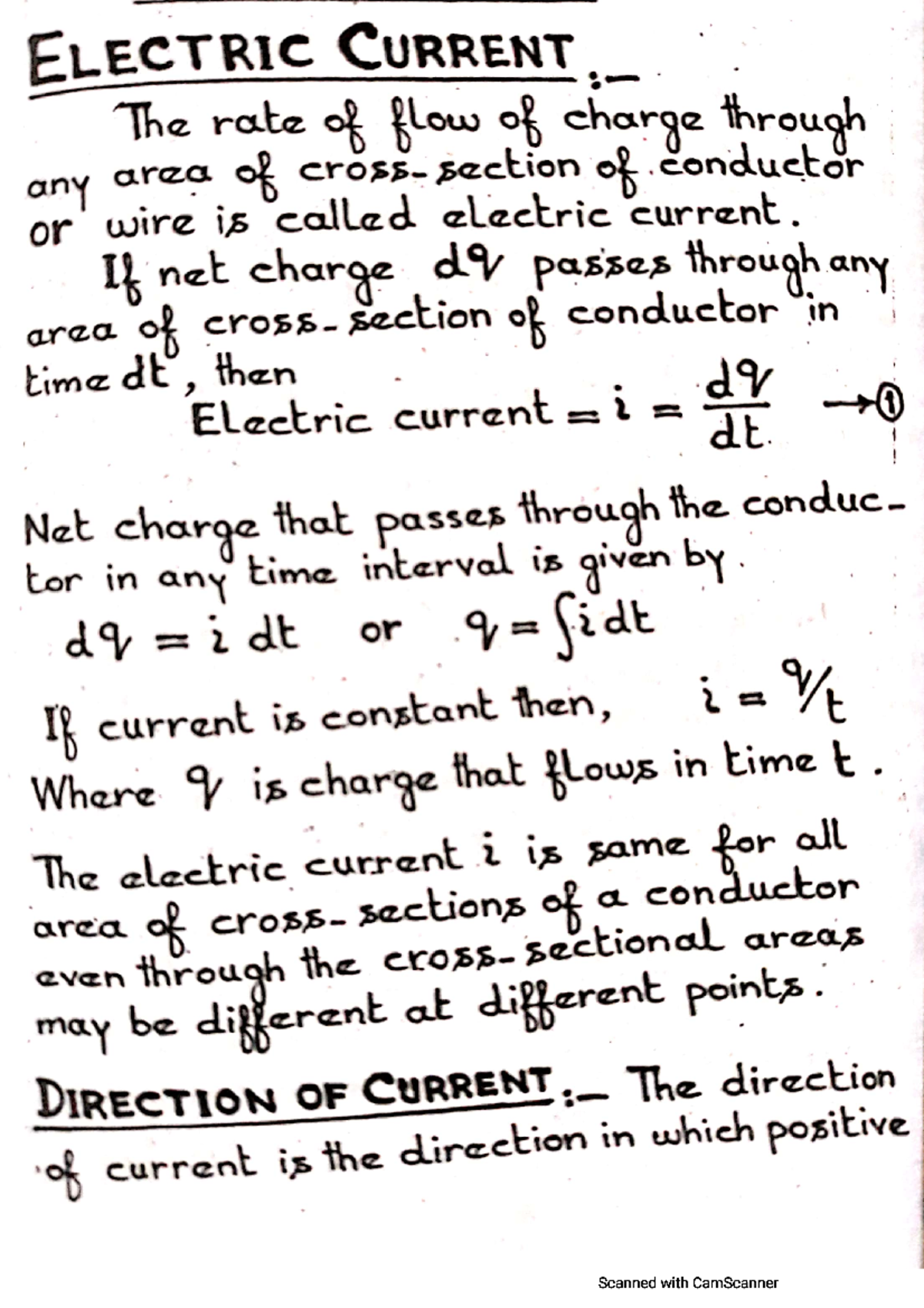 Lecture 7 Electric current (19-8-2020) - applied physics - Studocu
