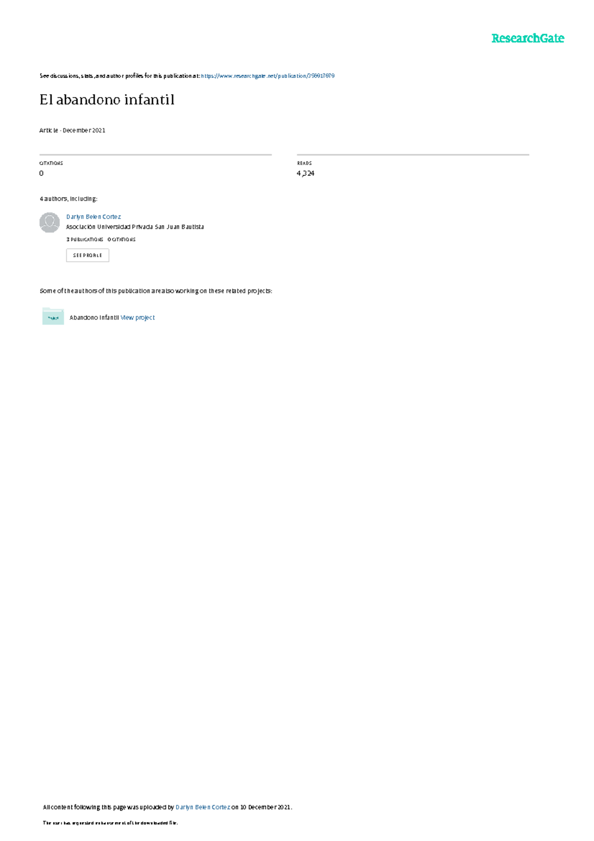 Elabandonoinfantil - m jkmkm - See discussions, stats, and author ...