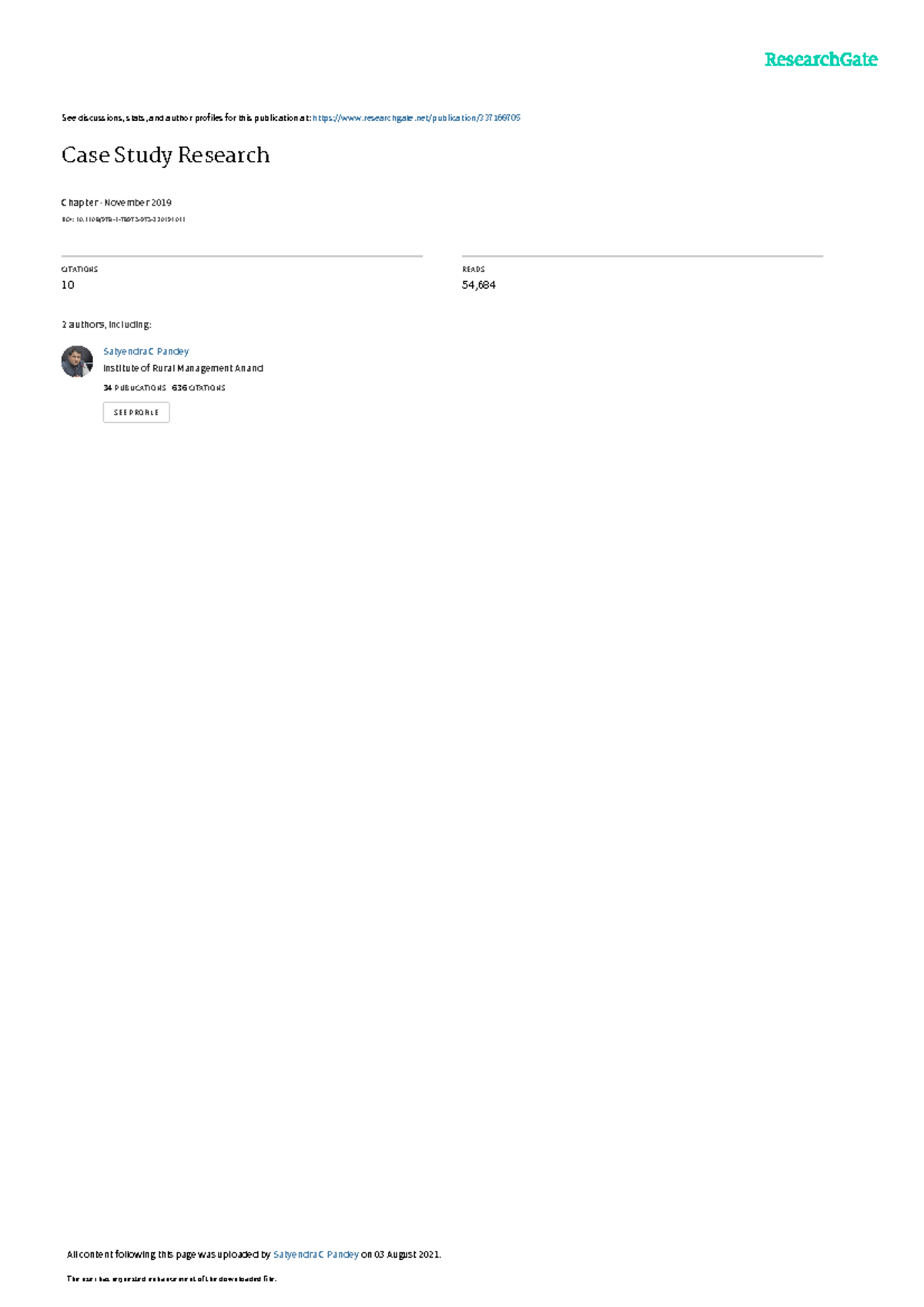 CASE Study Sample - See discussions, stats, and author profiles for ...