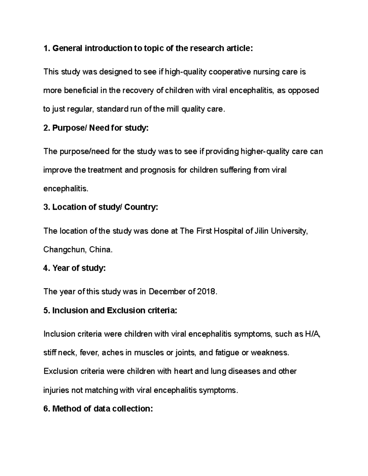 Nursing journal complete - 1. General introduction to topic of the ...