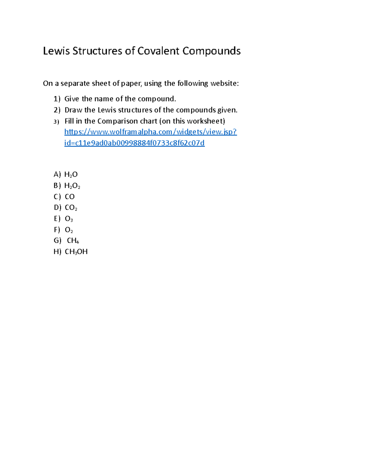 Lewis Structures of Covalent Compounds - Draw the Lewis structures of ...