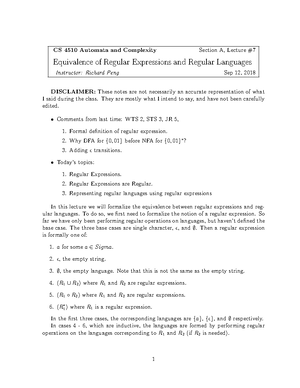 FA18 Nov28 Post Correspondence - CS 4510 Automata and Complexity Section A, Lecture # Post - Studocu