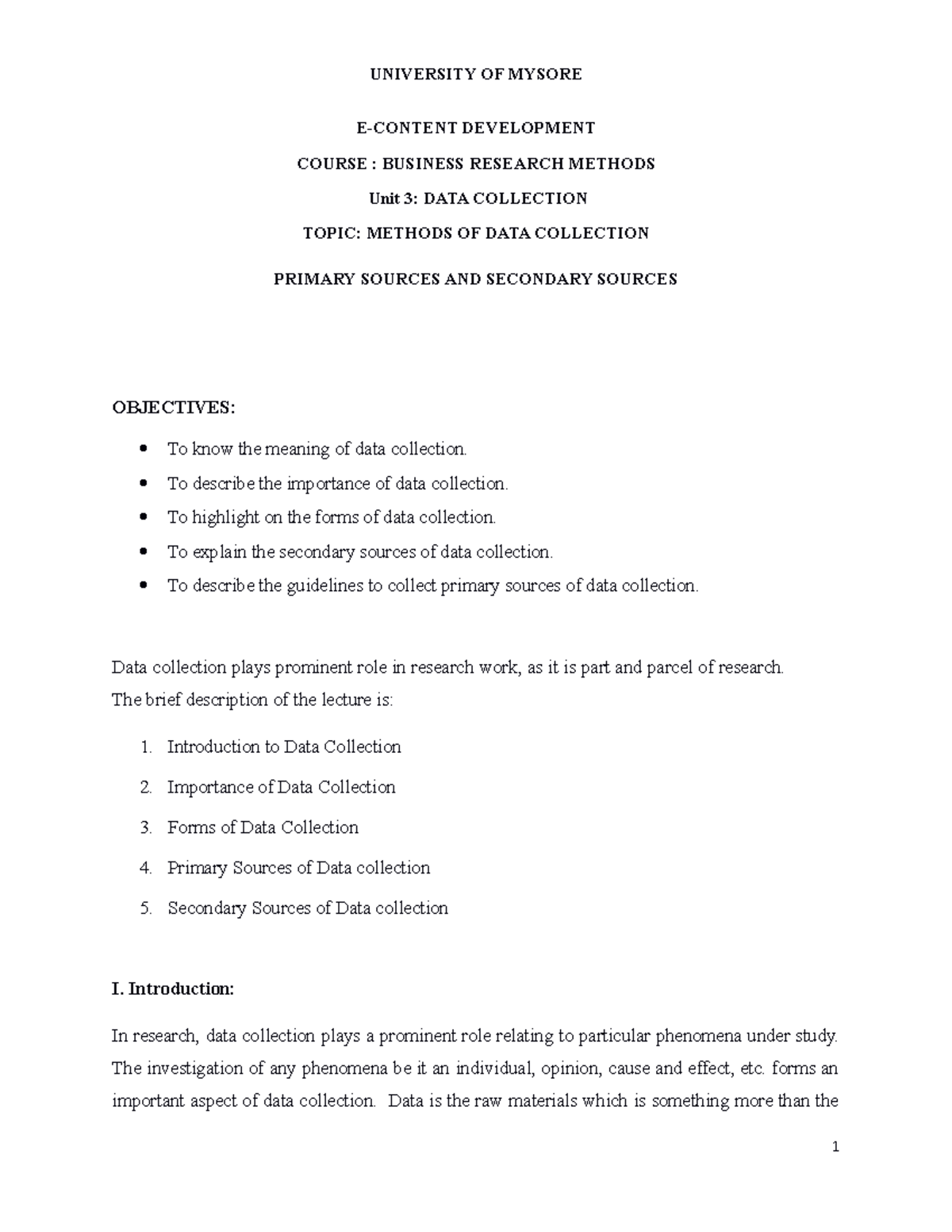 Brm Methods Of Data Collection Primary And Secondary Sources