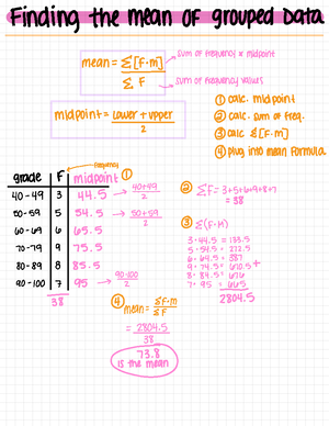 Statistics - Standard Deviation - Standard Deviation 7 = mean n= # OF ...