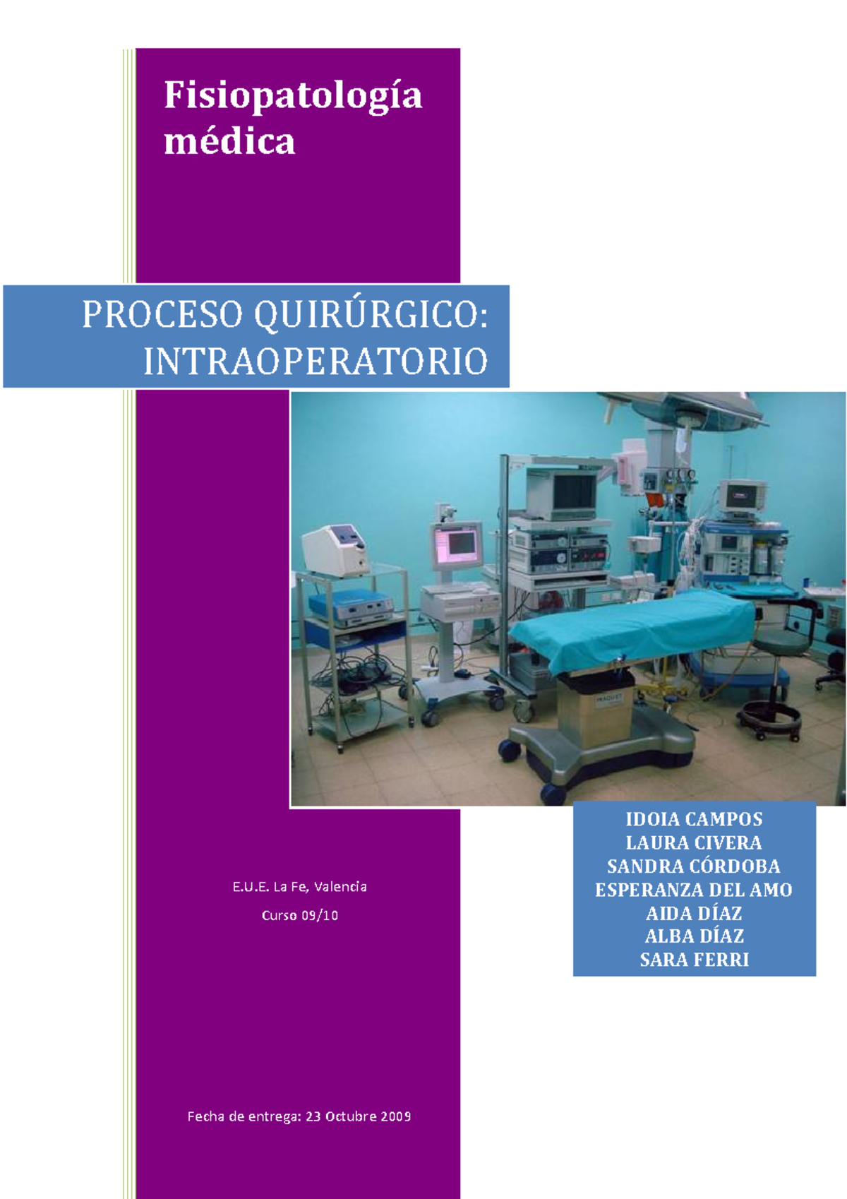 7. lectura trabajo Intraoperatorio - FisiopatologÌa mÈdica E.U. La Fe ...