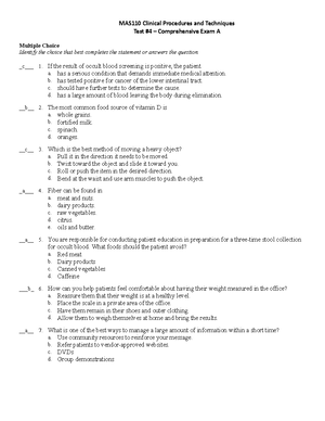 MAS110 Week 1 Infection Control Worksheet - MAS110 Clinical Procedures ...