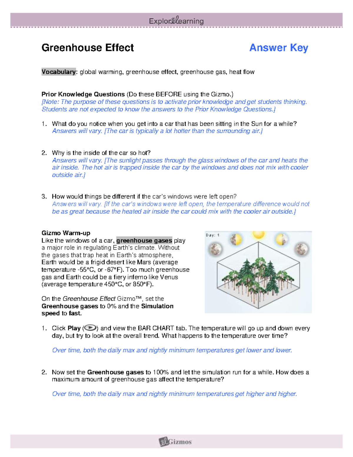 Nanopdf - This is a science thing - Greenhouse Effect Answer Key ...