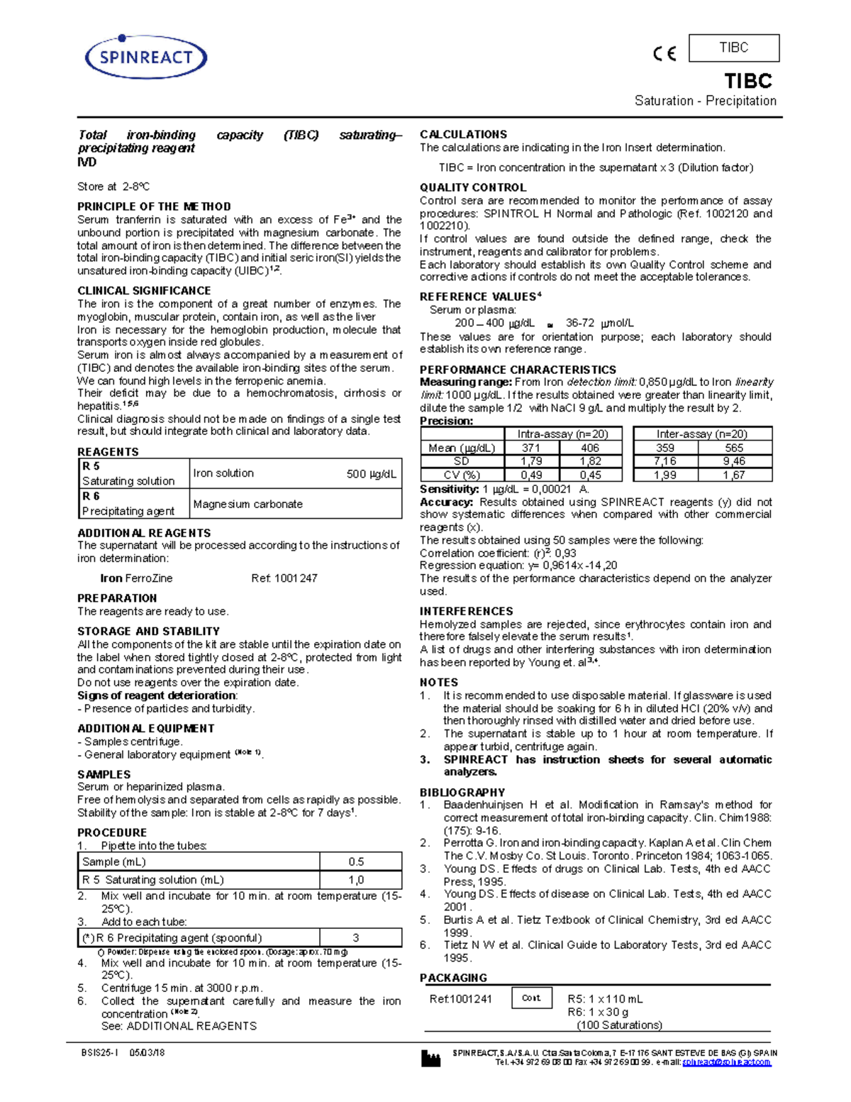 Lab (9) Trace Elements Iron, TIBC, Ca, Mg and Phosphate - TIBC ...