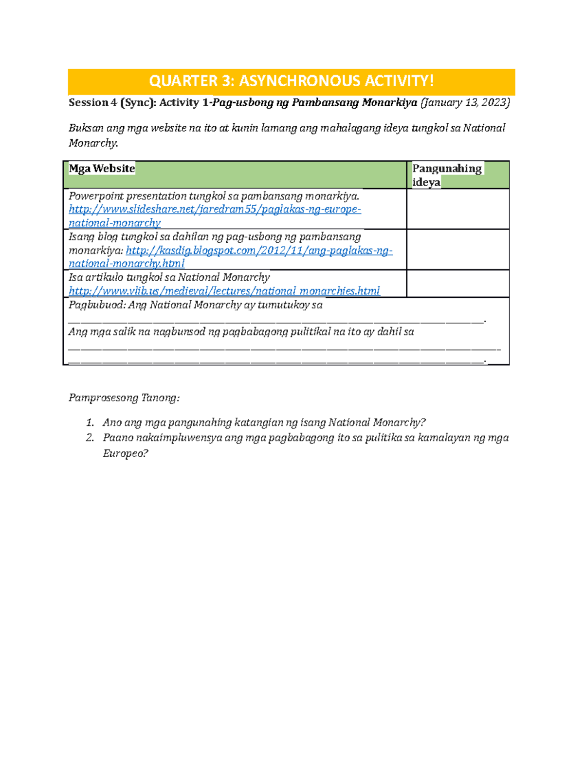 AP8- Async - For your notes. - QUARTER 3: ASYNCHRONOUS ACTIVITY ...