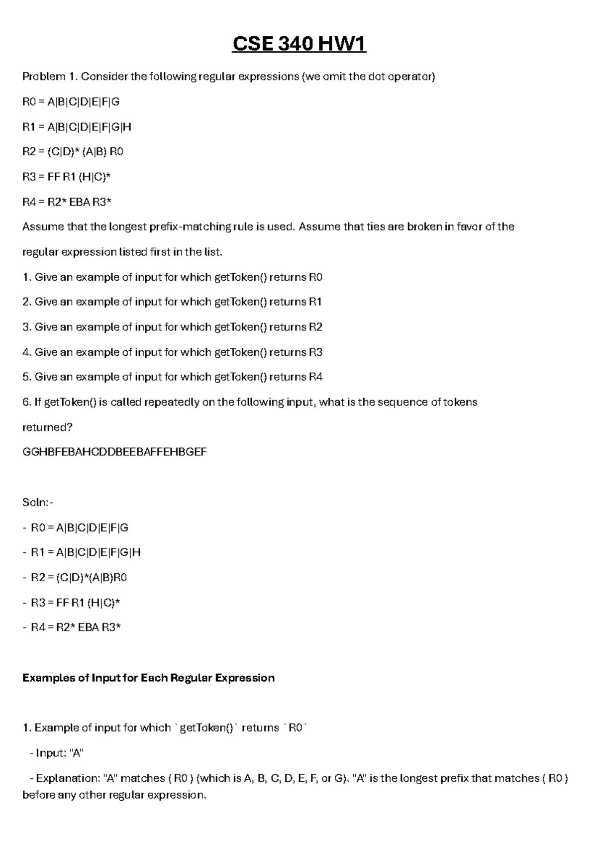 Cse 340 Hw1 This Is Homework 1 For Cse 340 Class Cse 340 Hw Problem 1 Consider The