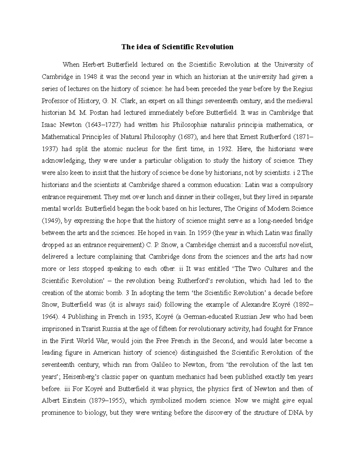 The idea of Scientific Revolution - N. Clark, an expert on all things ...