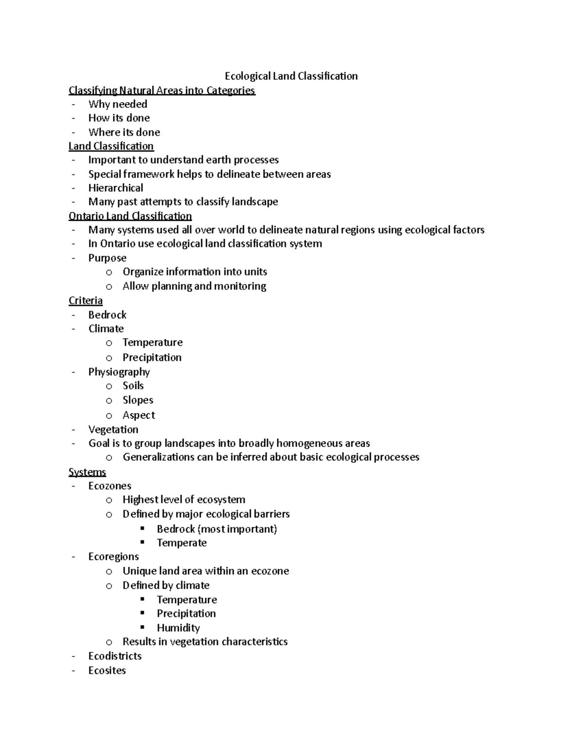 Ecological Land Classification - Ecological Land Classification ...