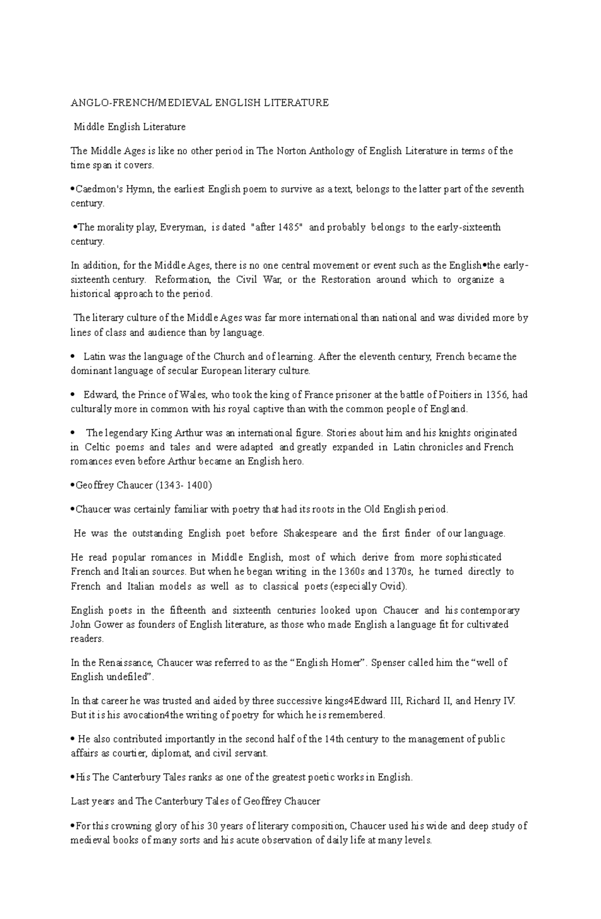 MAJ 12 Reviewer FOR PRE- Final - ANGLO-FRENCH/MEDIEVAL ENGLISH ...