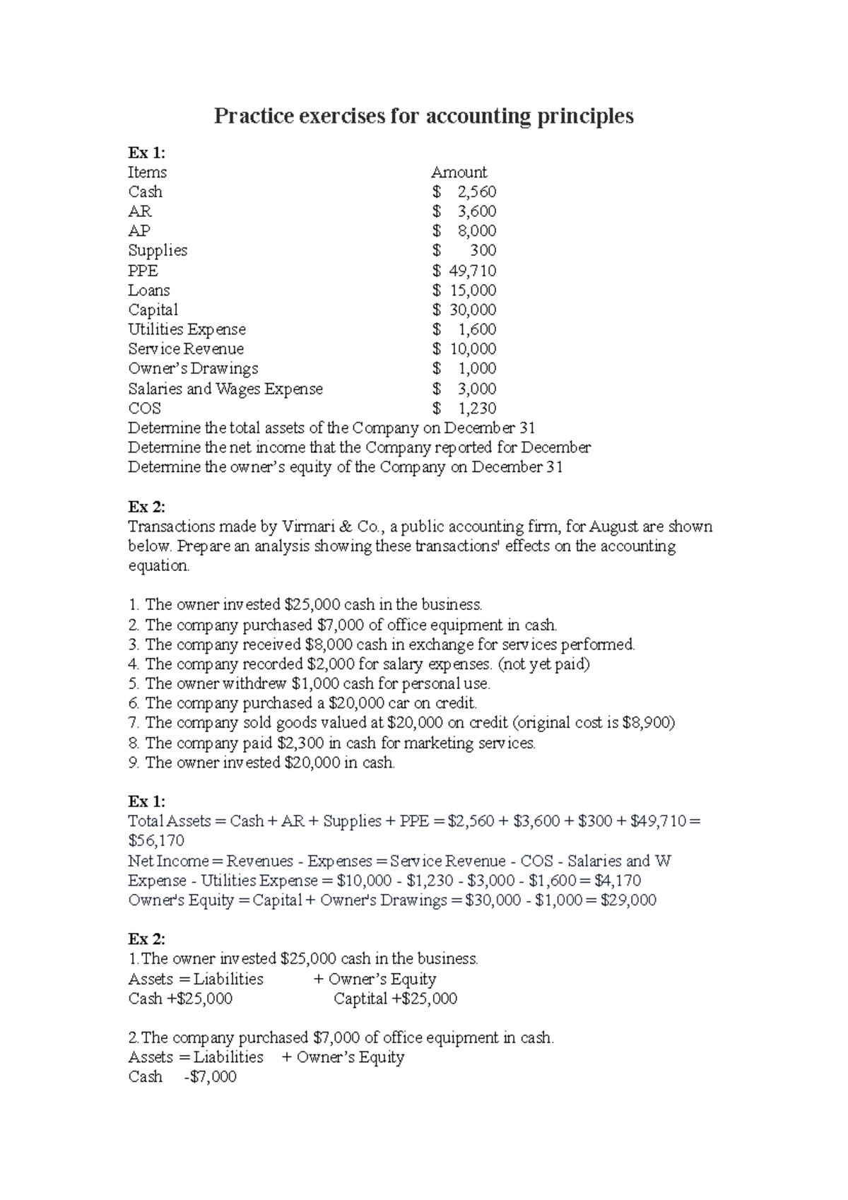 Nlkt b1 - accounting execise - Practice exercises for accounting ...