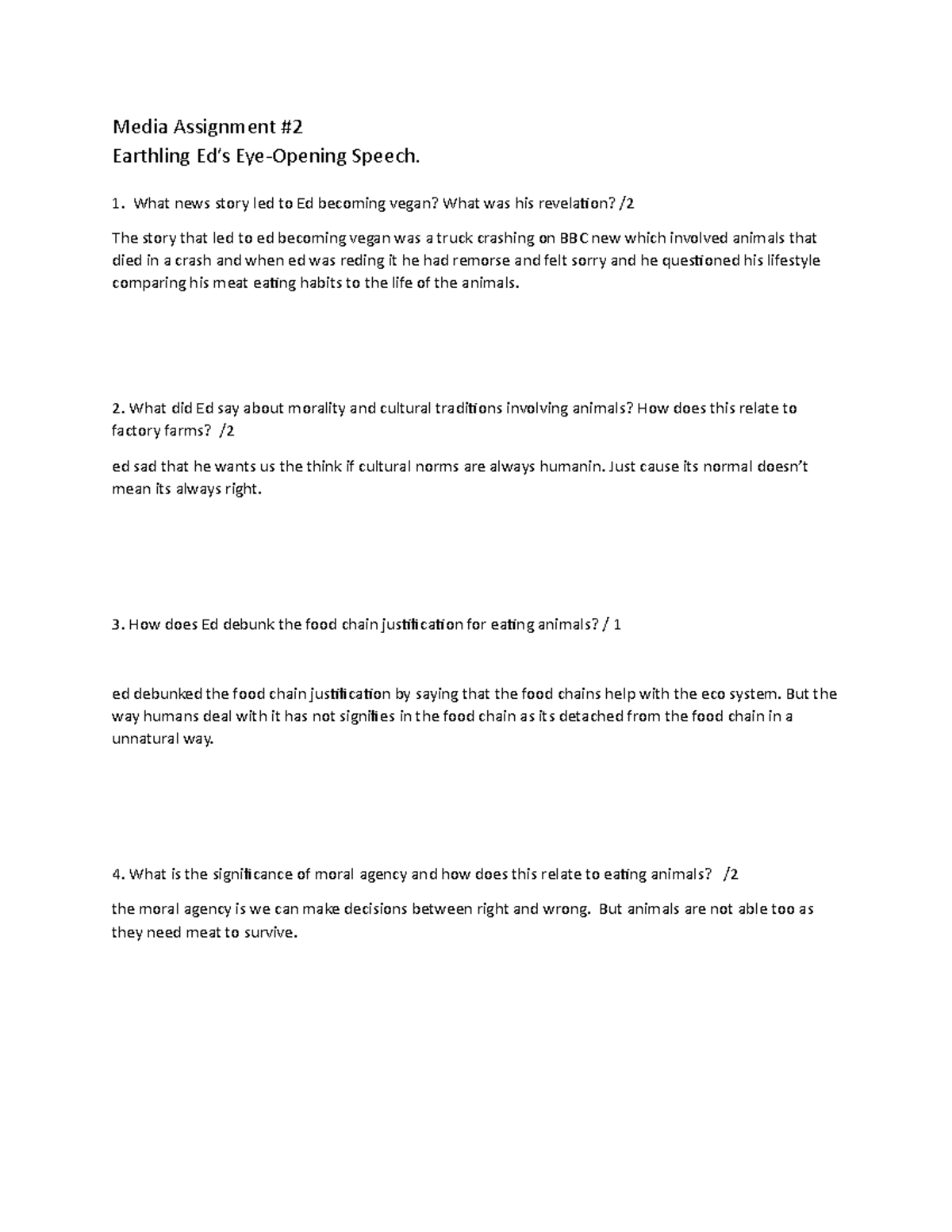 Media Assignment #2 - Animals in the news - Media Assignment Earthling ...