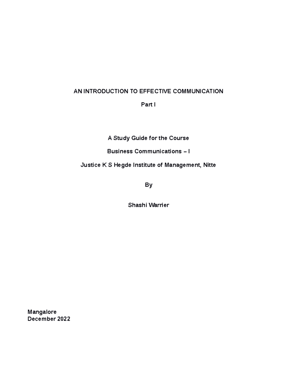 Biz Com 1 Handbook Rev 1 - Vhhjj - AN INTRODUCTION TO EFFECTIVE ...