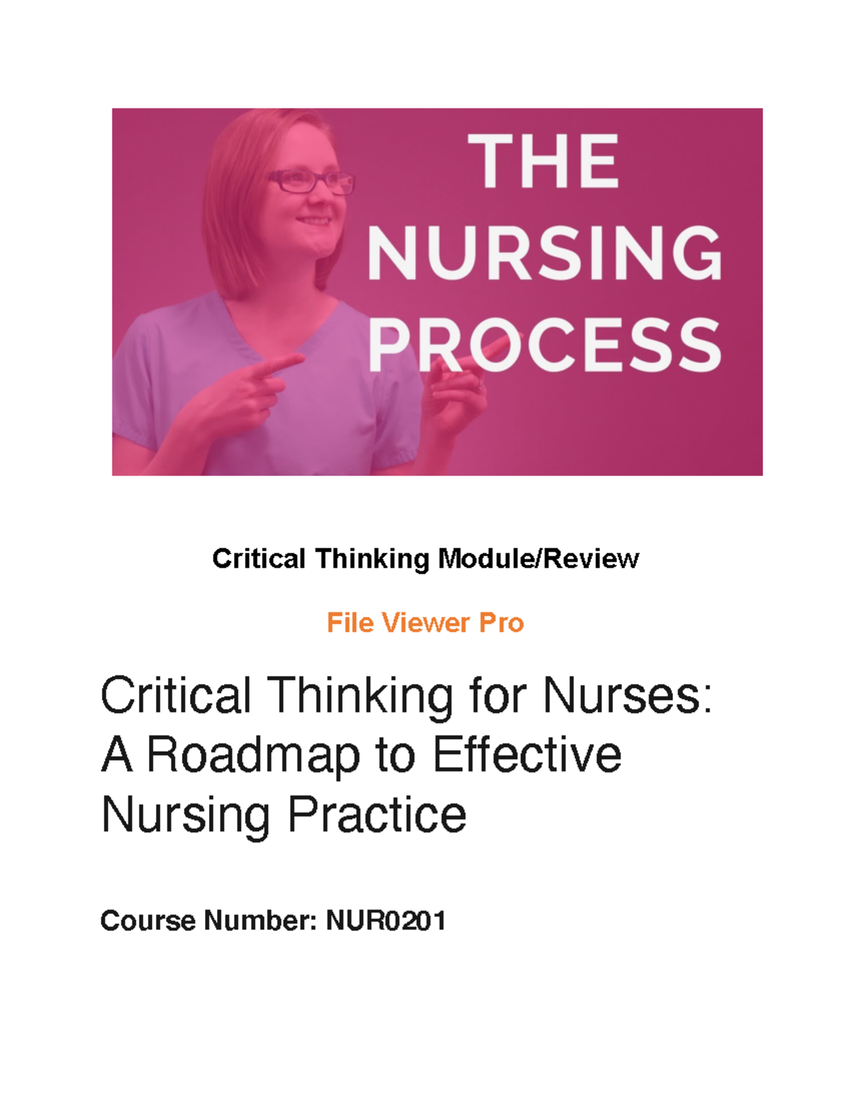 Critical Thinking Module Review (PDF) - Critical Thinking Module/Review ...