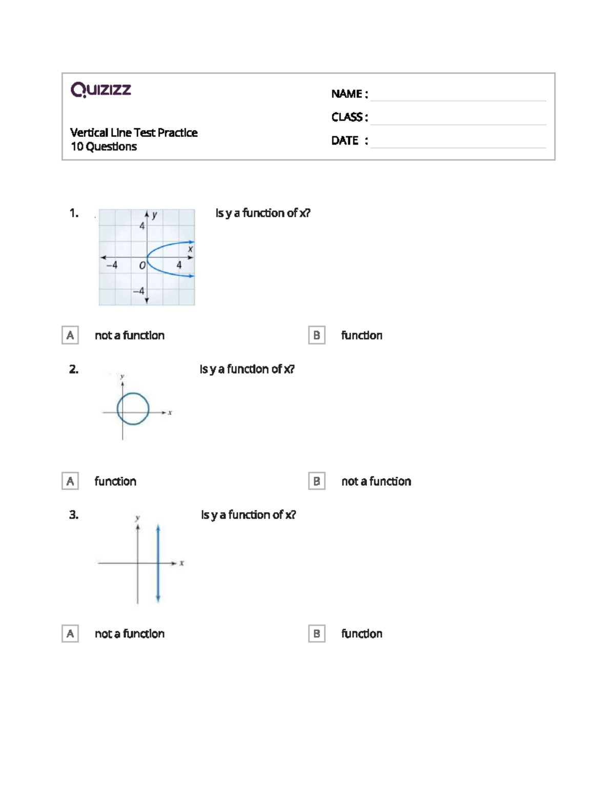 Quiz function or not a function - Chemical Engineering - Studocu