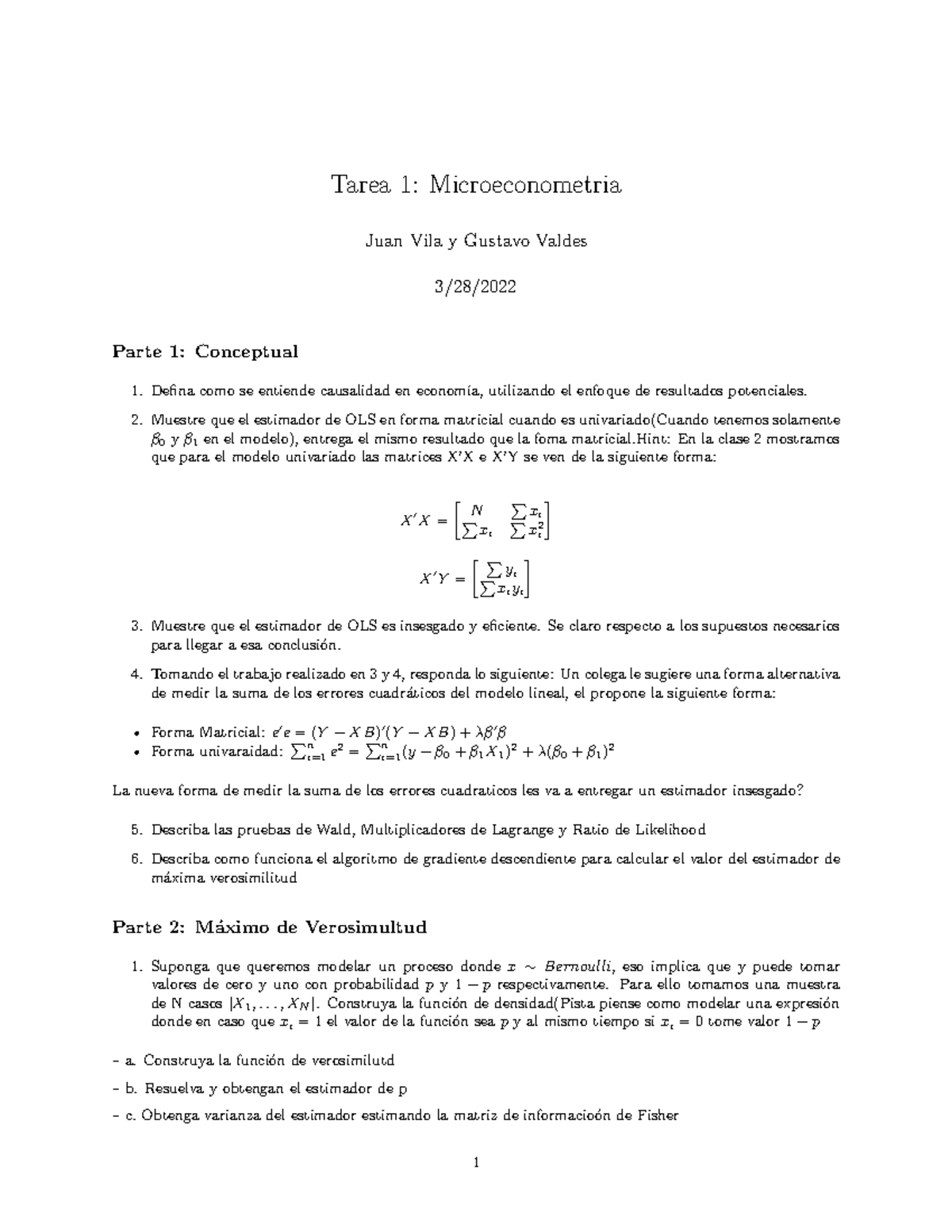 Tarea 1 Microeconometría aaaaaaaaaaaaaaaaaaaaaaajjjjjs jsdsioondndjskd ...