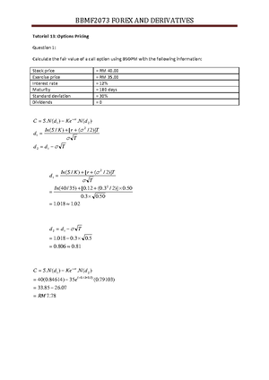 T4-Foreign Exchange Part 1 - Answer - Tutorial 4 : Foreign Exchange ...