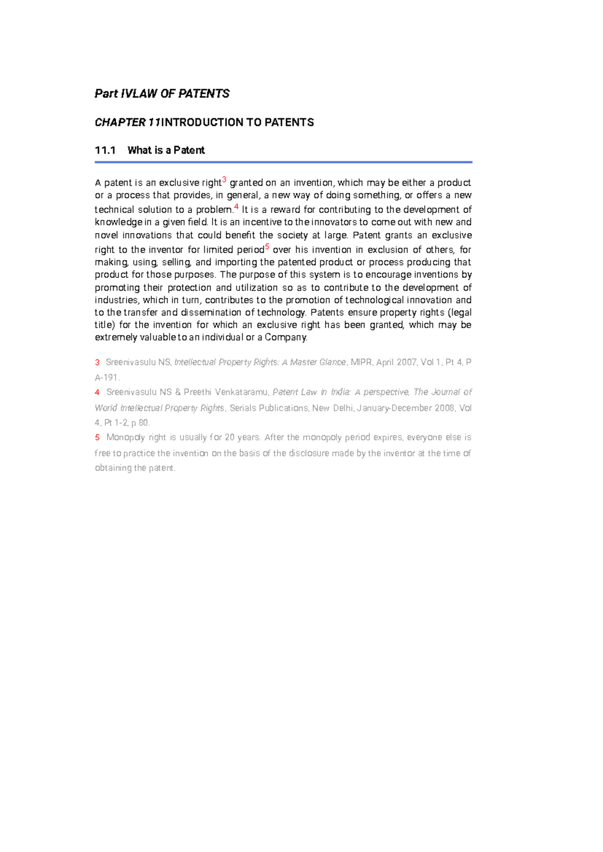 Ipr patent - CHAPTER 11 INTRODUCTION TO PATENTS 11. 1 What is a Patent ...