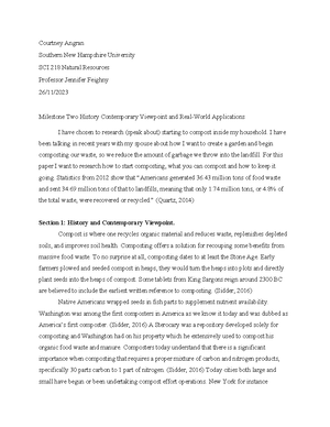 SCI 218 2-2 Final Project Milestone One Topic Selection and Outline - 2 ...