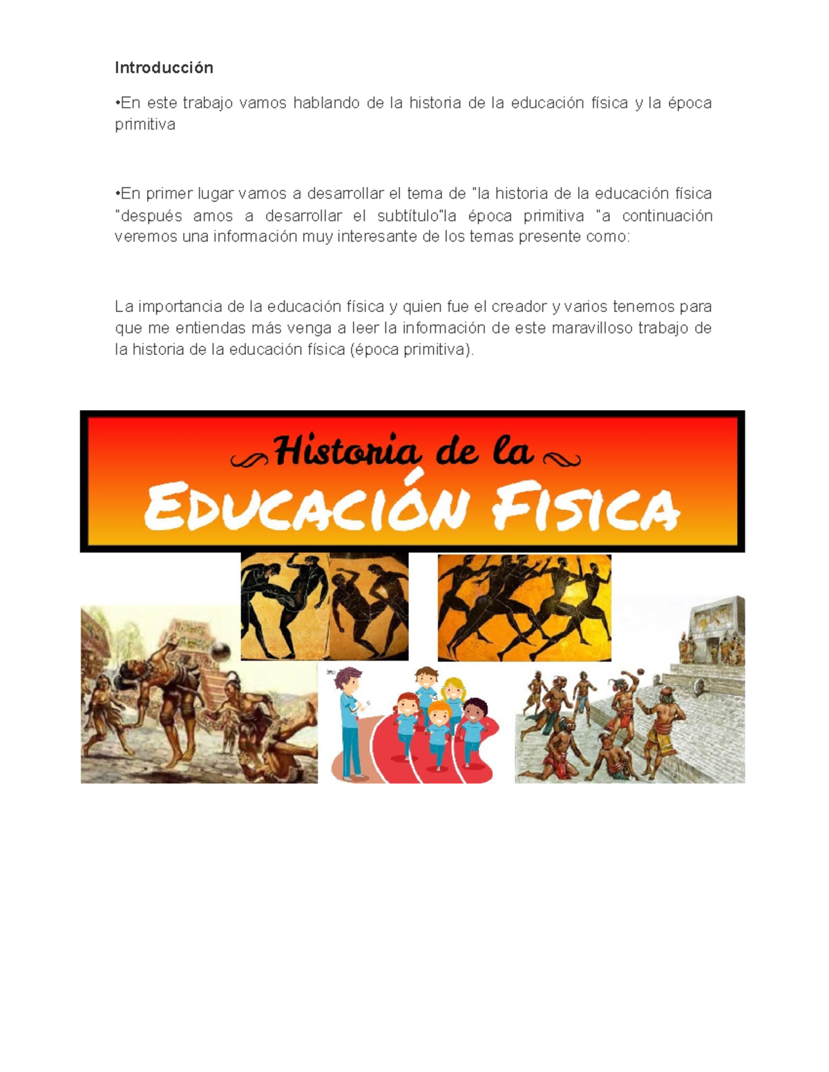 LA Epoca Primitiva Yoenny Morel - Introducción •En este trabajo vamos ...